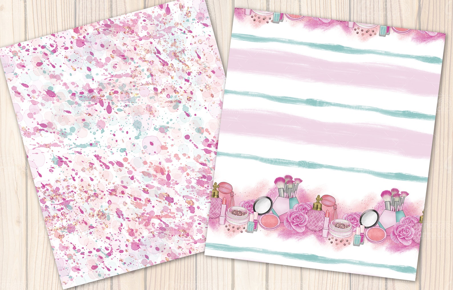 Mothers Day Digital Paper 12 Floral Geometric Seamless | Etsy