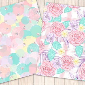 Easter Digital Papers - 12 Watercolor Bunny Seamless Patterns, Abstract ...