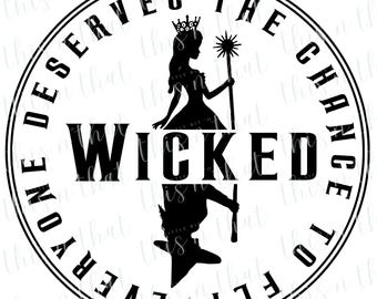 Wicked SVG Cut File, PNG, JPG, Glinda & Elphaba Silhouette - Etsy