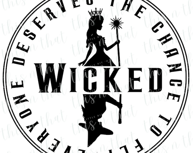Wicked SVG Cut File, PNG, JPG, Glinda & Elphaba Silhouette - Etsy Canada