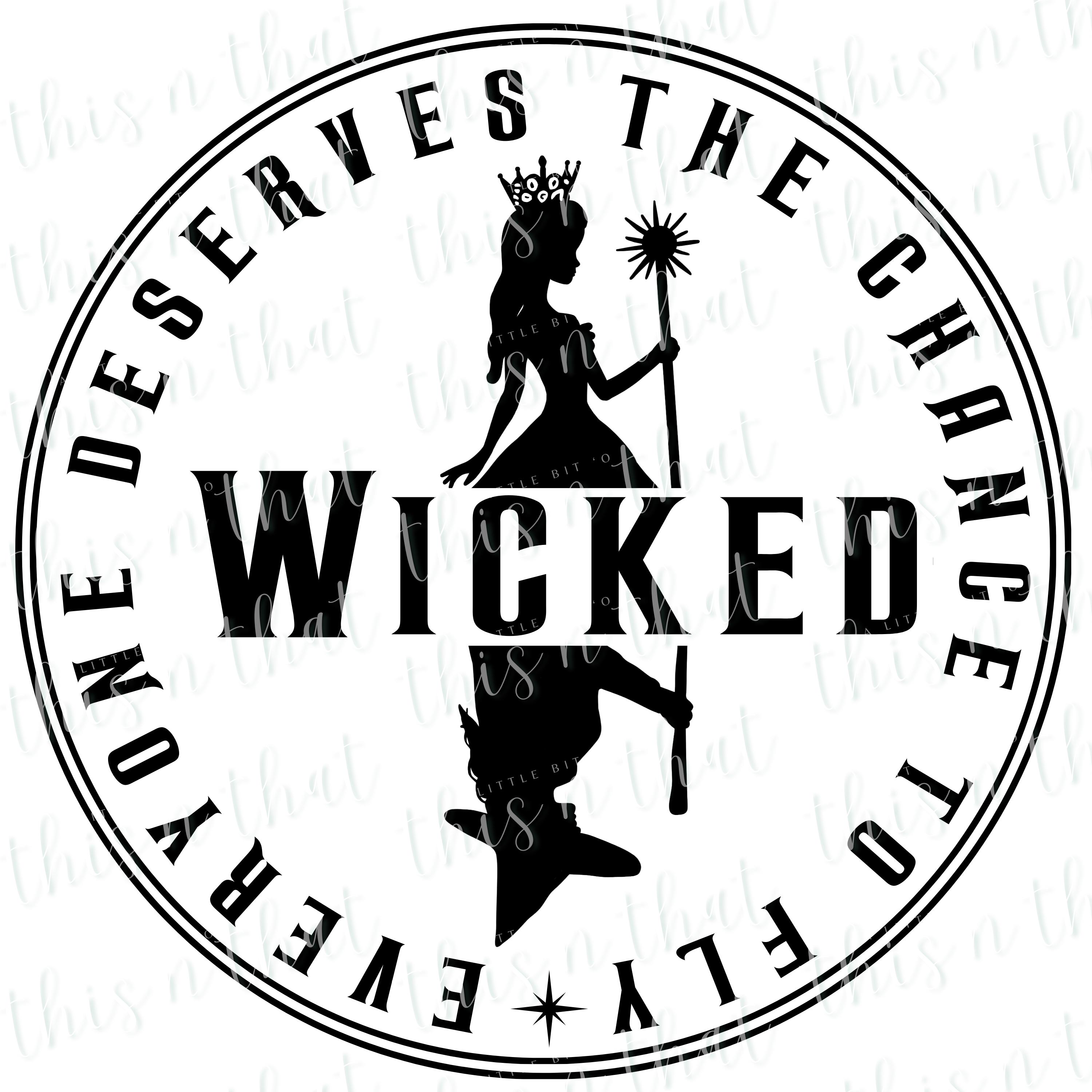 Wicked SVG Cut File, PNG, JPG, Glinda and Elphaba Silhouette, Chance to ...