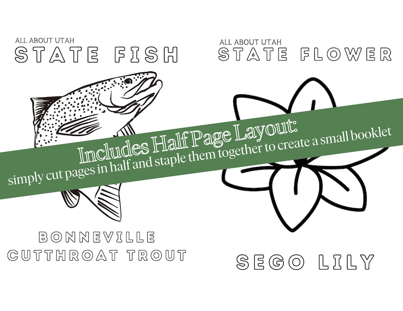 Printable Learning Packet, All About Utah Coloring Pages, State Facts ...