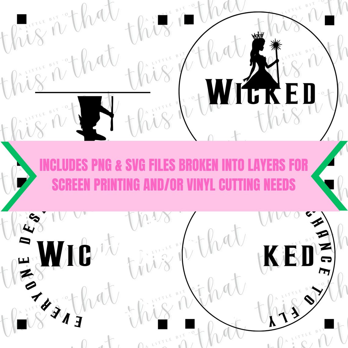 WICKED SVG Cut File, PNG Image, Everyone Deserves the Chance to Fly - Etsy
