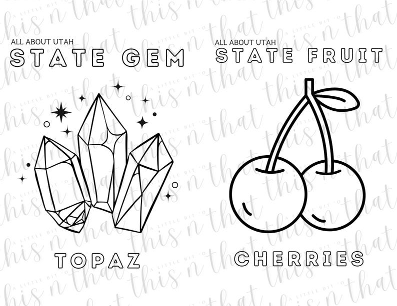 Printable Learning Packet, All About Utah Coloring Pages, State Facts ...