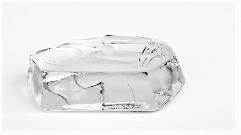 Vintage Nybro Sweden Clear Lead Crystal Paperweight With Pair - Etsy