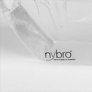 Vintage Nybro, Sweden Clear Lead Crystal Paperweight With Pair of Ducks ...