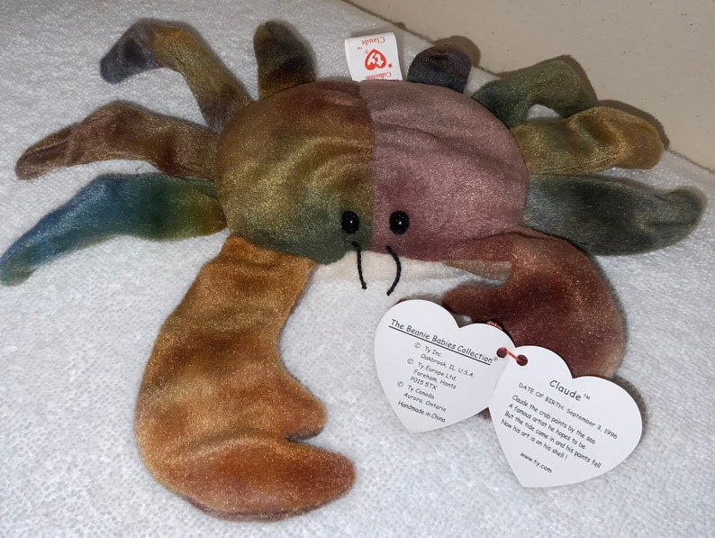 TY Beanie Baby CLAUDE (P.V.C. Pellets) - Etsy