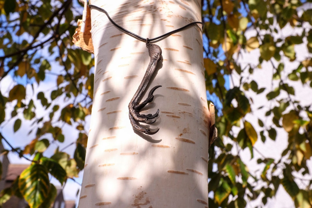 Solid Bronze Magpie Claw Pendant - Etsy