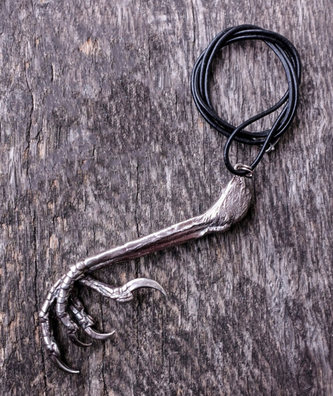 Solid Sterling Silver Magpie Claw Pendant - Etsy Sweden