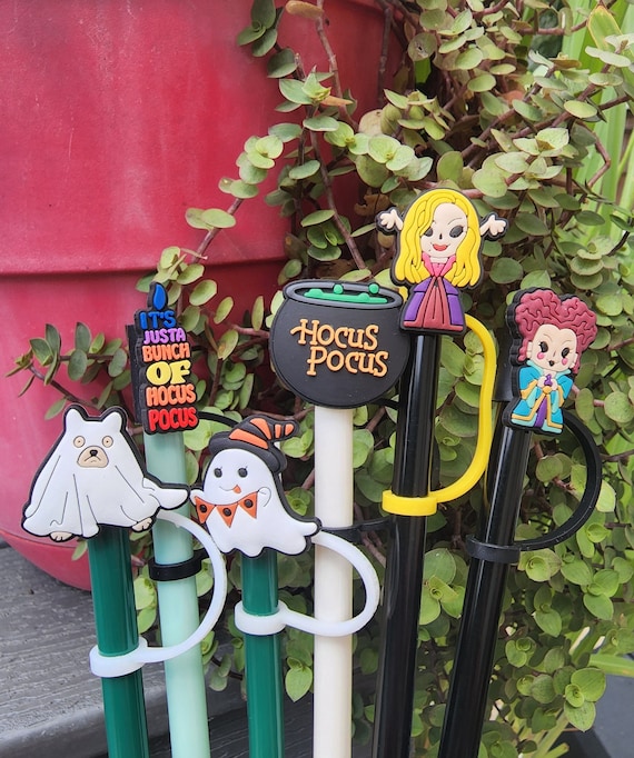 Straw Topper Halloween Sisters Straw Buddies Ghost Straw - Etsy