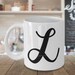 Initial Mug - Monogram Gifts With Letter L - Cute Name Coffee Mug ...