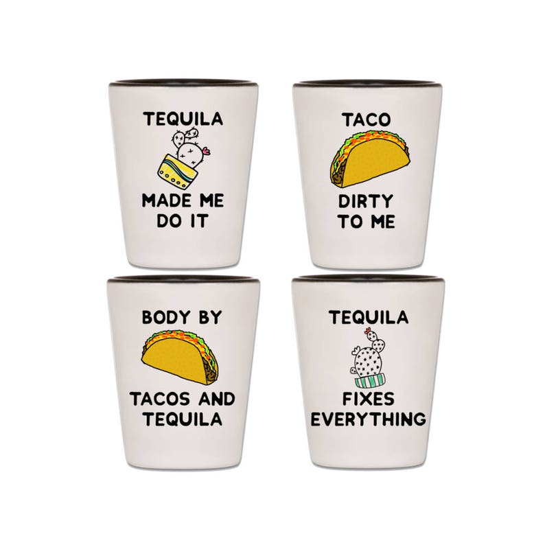 Tequila Shot Glass Set Taco Shot Glasses Tequila Shot | Etsy