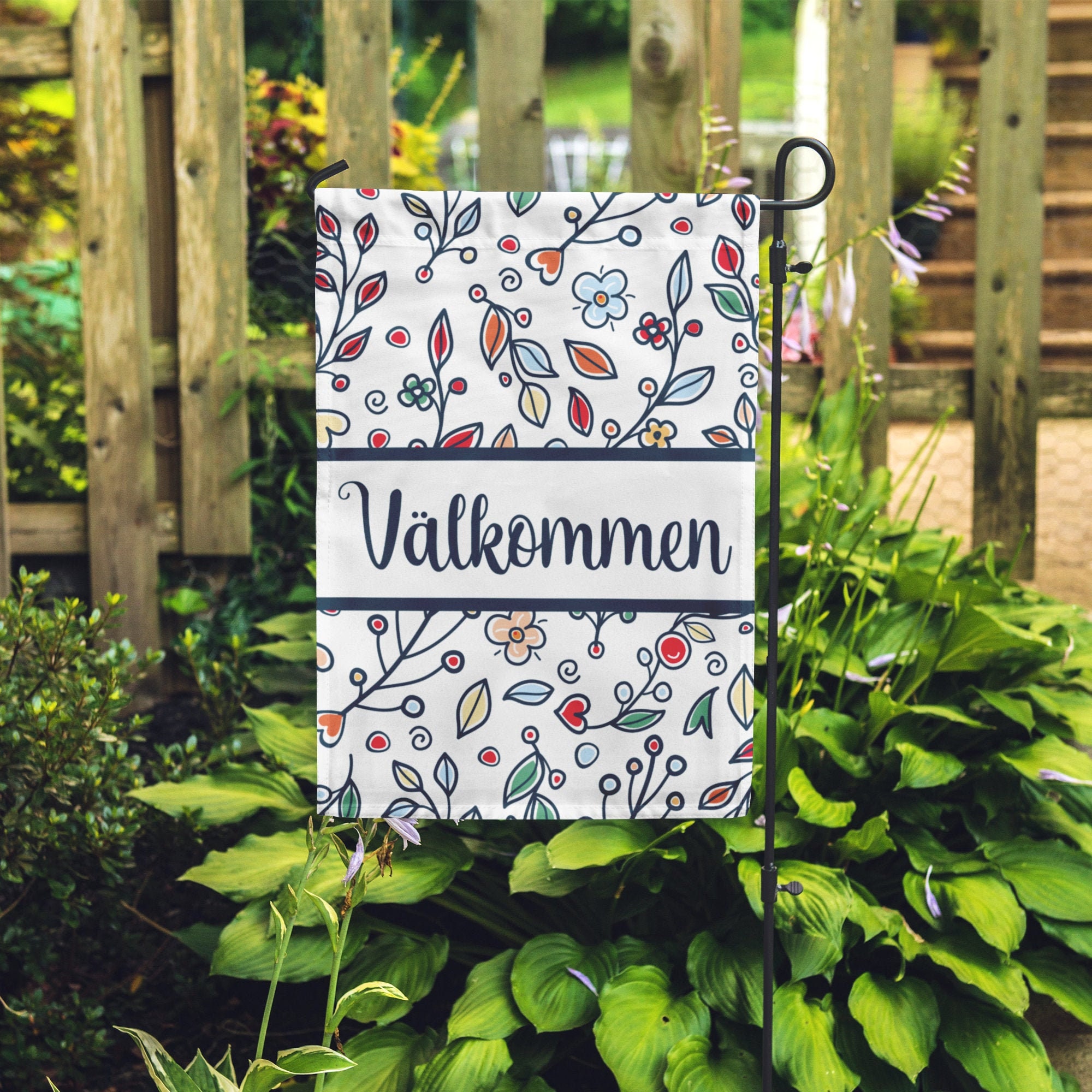 Välkommen Sign, Swedish Garden Flag, Swedish Welcome Sign, Swedish Flag ...