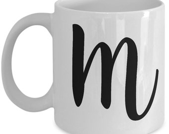 Initial Mug - Monogram Gifts With Letter L - Cute Name Coffee Mug ...