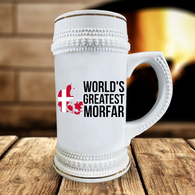 Denmark Beer Stein Danish Grandfather Danish Mug Morfar - Etsy