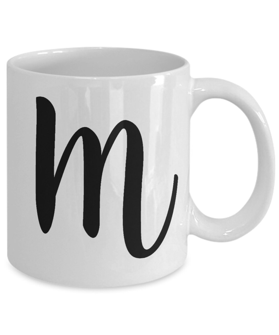 Initial Mug - Monogram Gifts With Letter M - Cute Name Coffee Mug ...