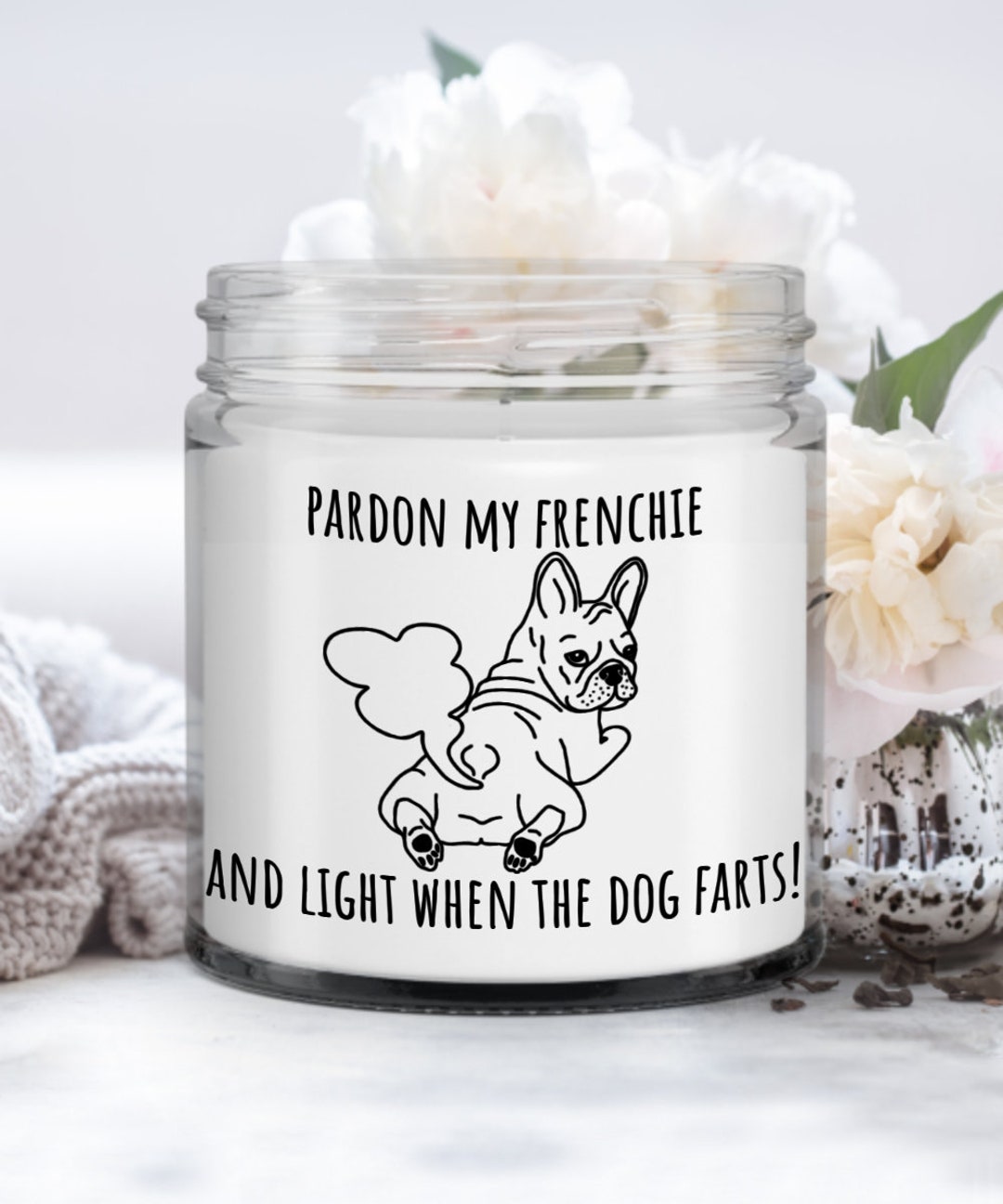 French Bulldog Fart Candle Pardon My Frenchie Candle French - Etsy