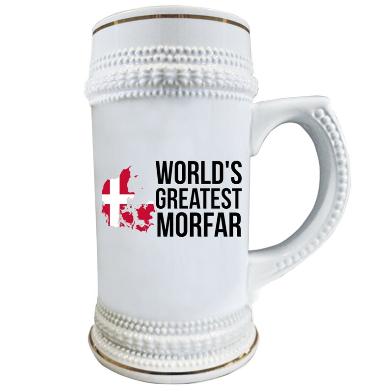 Denmark Beer Stein Danish Grandfather Danish Mug Morfar - Etsy
