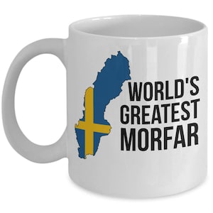 Swedish Mug - Morfar Mug - Swedish Gifts - Sweden Coffee Mugs - Swedish ...