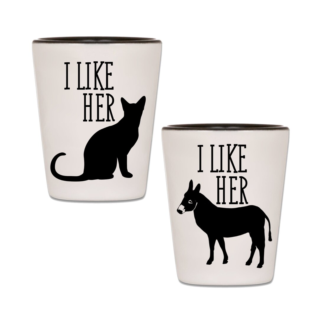 Lesbian Shot Glass Set, Lesbian Shot Glasses, Lesbian Couple Gift ...
