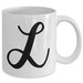 Initial Mug - Monogram Gifts With Letter L - Cute Name Coffee Mug ...