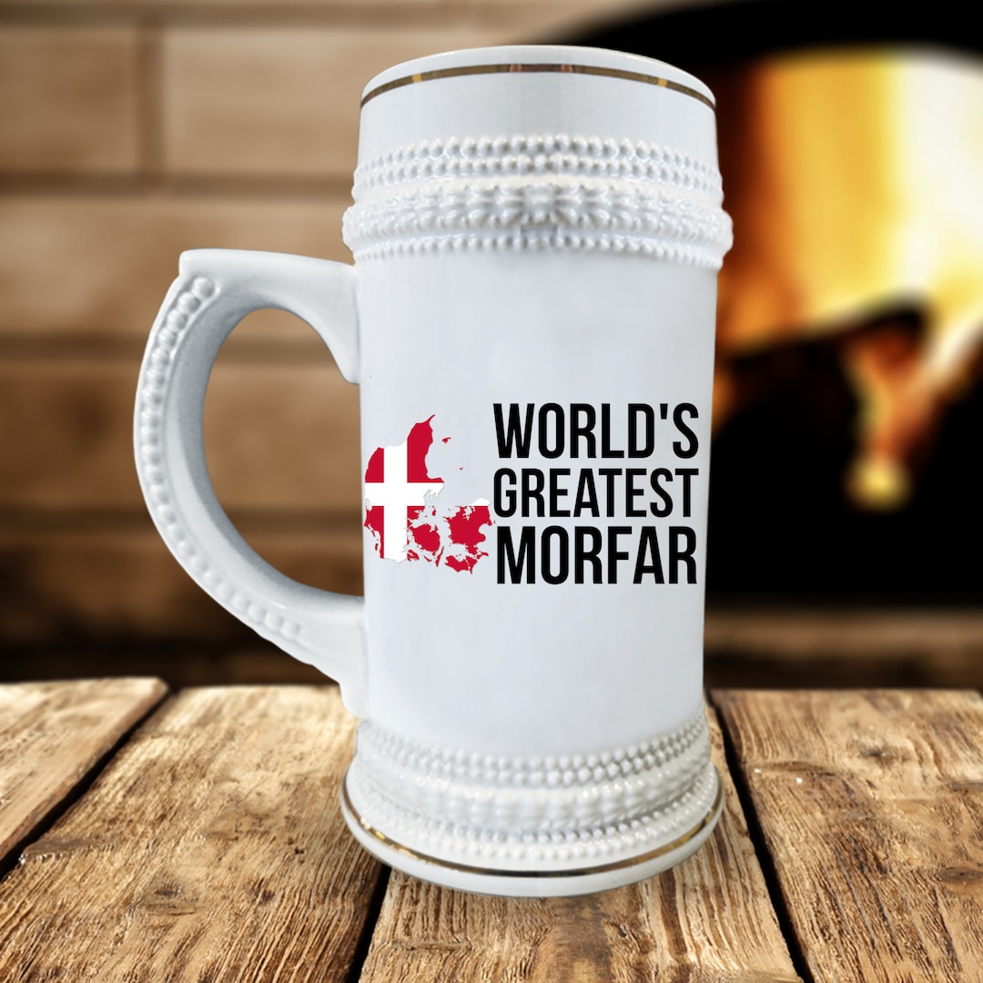 Denmark Beer Stein - Danish Grandfather - Danish Mug - Morfar Mug ...