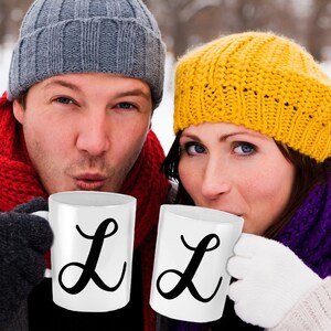 Initial Mug - Monogram Gifts With Letter L - Cute Name Coffee Mug ...