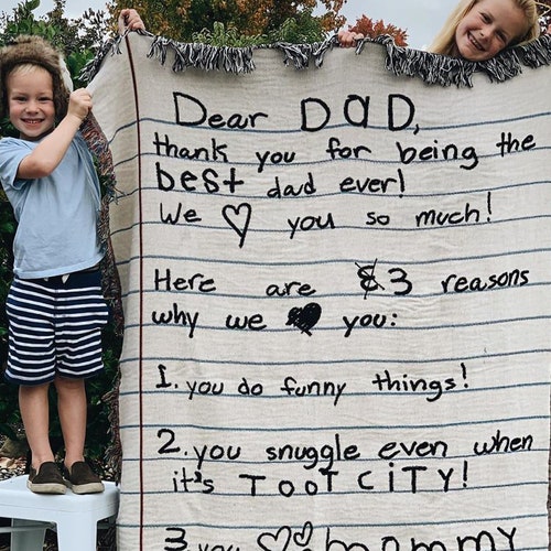 Custom Message Blanket: Personalized Gift for Mom Woven Throw - Etsy