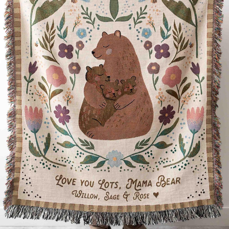 Bear Woven Baby Blanket - Etsy