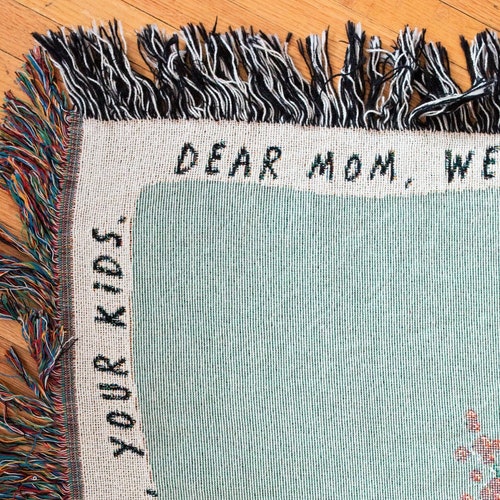 Custom Message Blanket: Personalized Gift for Mom Woven Throw | Etsy