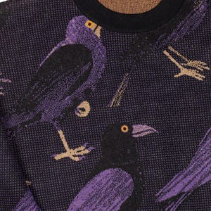 Crow Sweater: Dark Cottagecore, Halloween Knit Crewneck, Spooky Cute ...