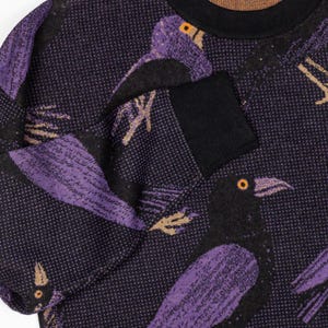 Crow Sweater: Dark Cottagecore, Halloween Knit Crewneck, Spooky Cute ...