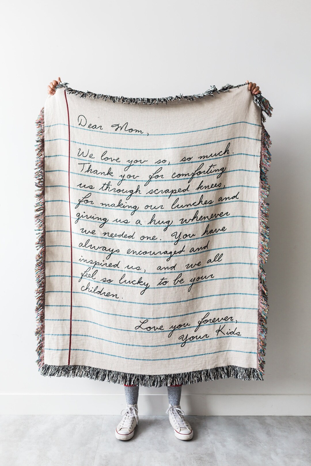 Love Letter Blanket: Personalized Gift for Mom Woven - Etsy