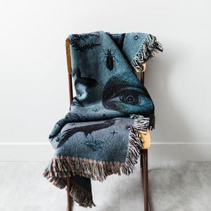 Spooky Witch Personalized Throw Blanket: Woven Cotton Throw, Magic ...