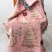 Pink Gingerbread Christmas Blanket: Personalized Woven Cotton Throw ...
