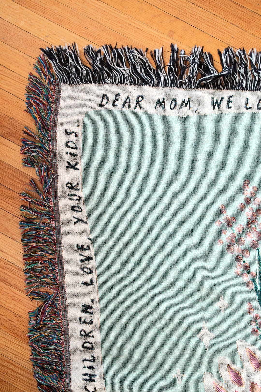 Custom Message Blanket: Personalized Gift for Mom, Woven Throw for Dad ...