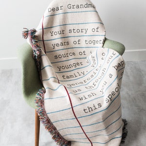 Personalized Gift: Love Letter Blanket, Christmas Gift, Mother's Day ...