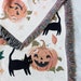 Pumpkin Black Cats Blanket: Halloween Woven Throw, Cute Autumn Fall ...