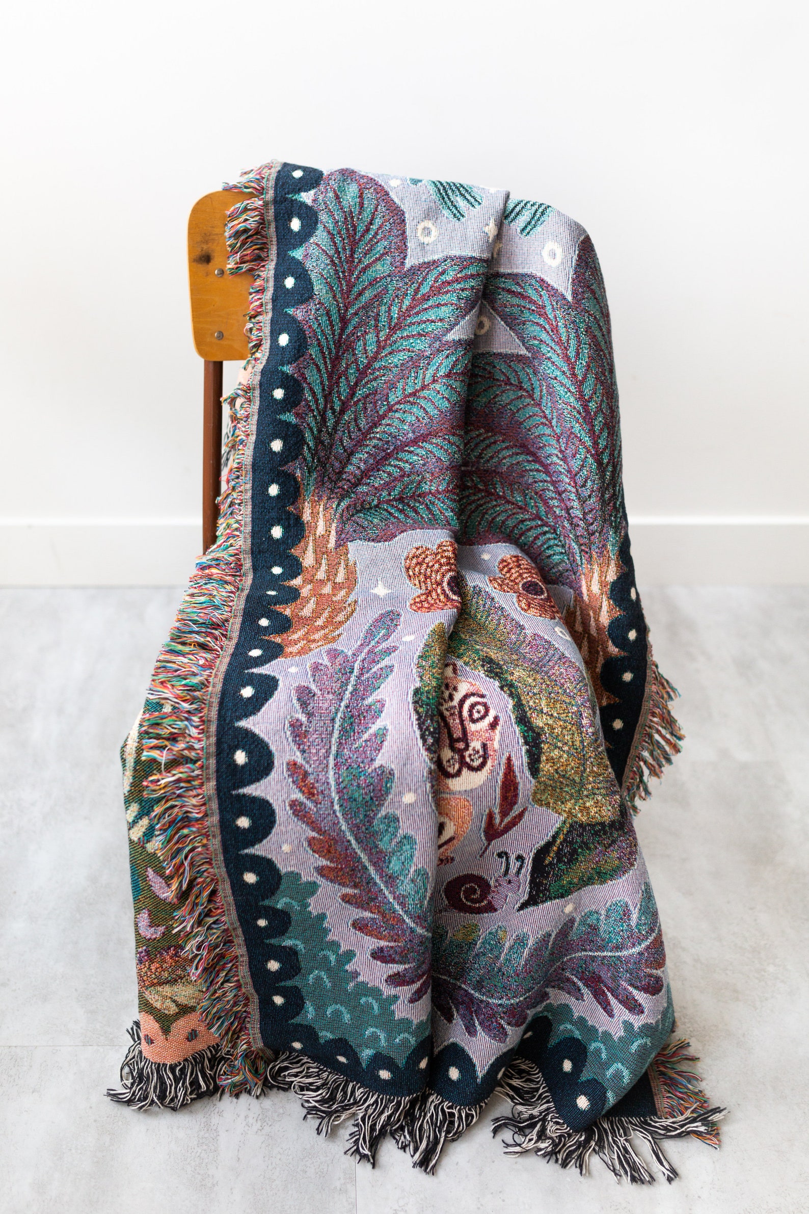 Jungle Tiger Throw Blanket: Woven Cotton Throw for Sofa Cute - Etsy