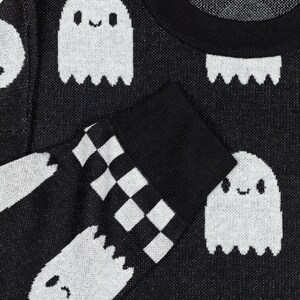 Ghost Sweater: Halloween Knit Unisex Crewneck, Spooky Cute Apparel ...