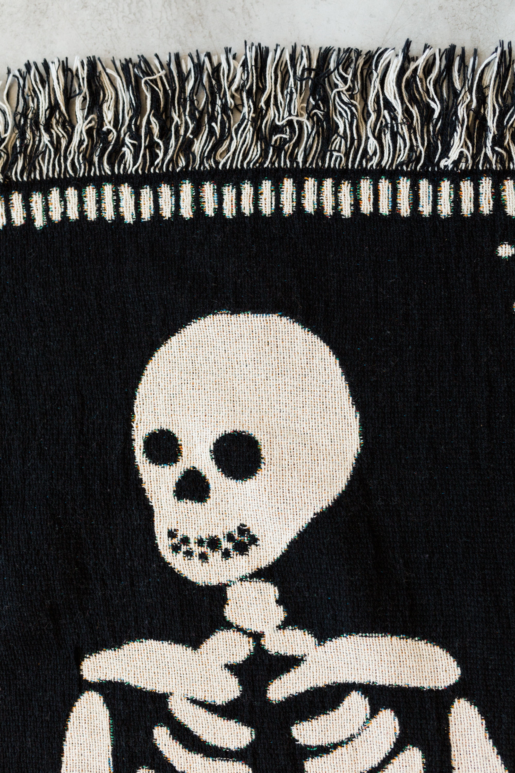 Personalized Skeleton Blanket: Til Death Do Us Part Woven - Etsy