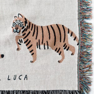 Tiger Personalized Throw Blanket: Jungle Decor, Maximalist Bedroom ...
