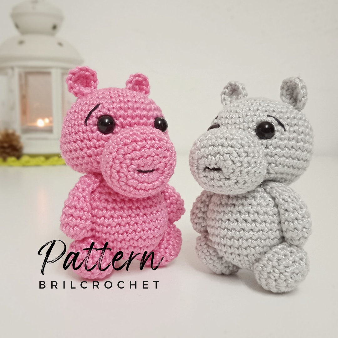 Mini Hippo Amigurumi Crochet Pattern: Jemmy, Easy Toy Tutorial (PDF ...
