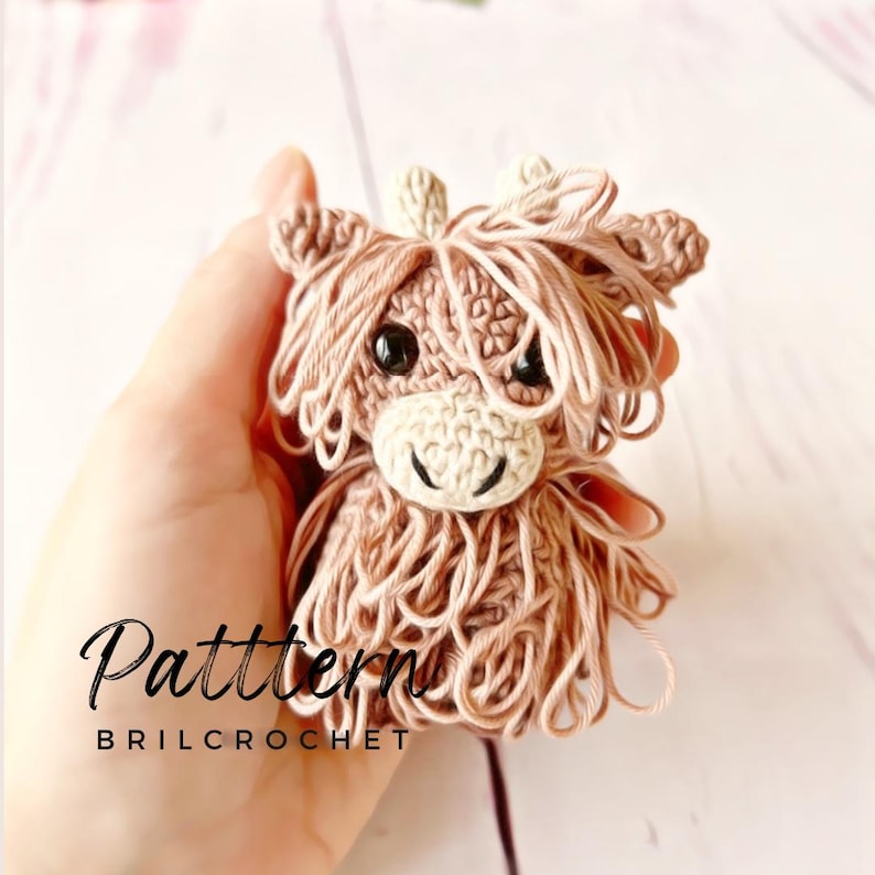 PATTERN Highland Cow Crochet Pattern Scottish Highland Cow Small Cow ...