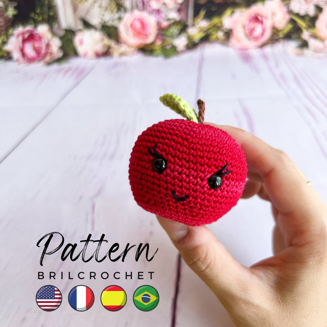 Apple Amigurumi Crochet Pattern, Teacher Gift (PDF Pattern) - Etsy