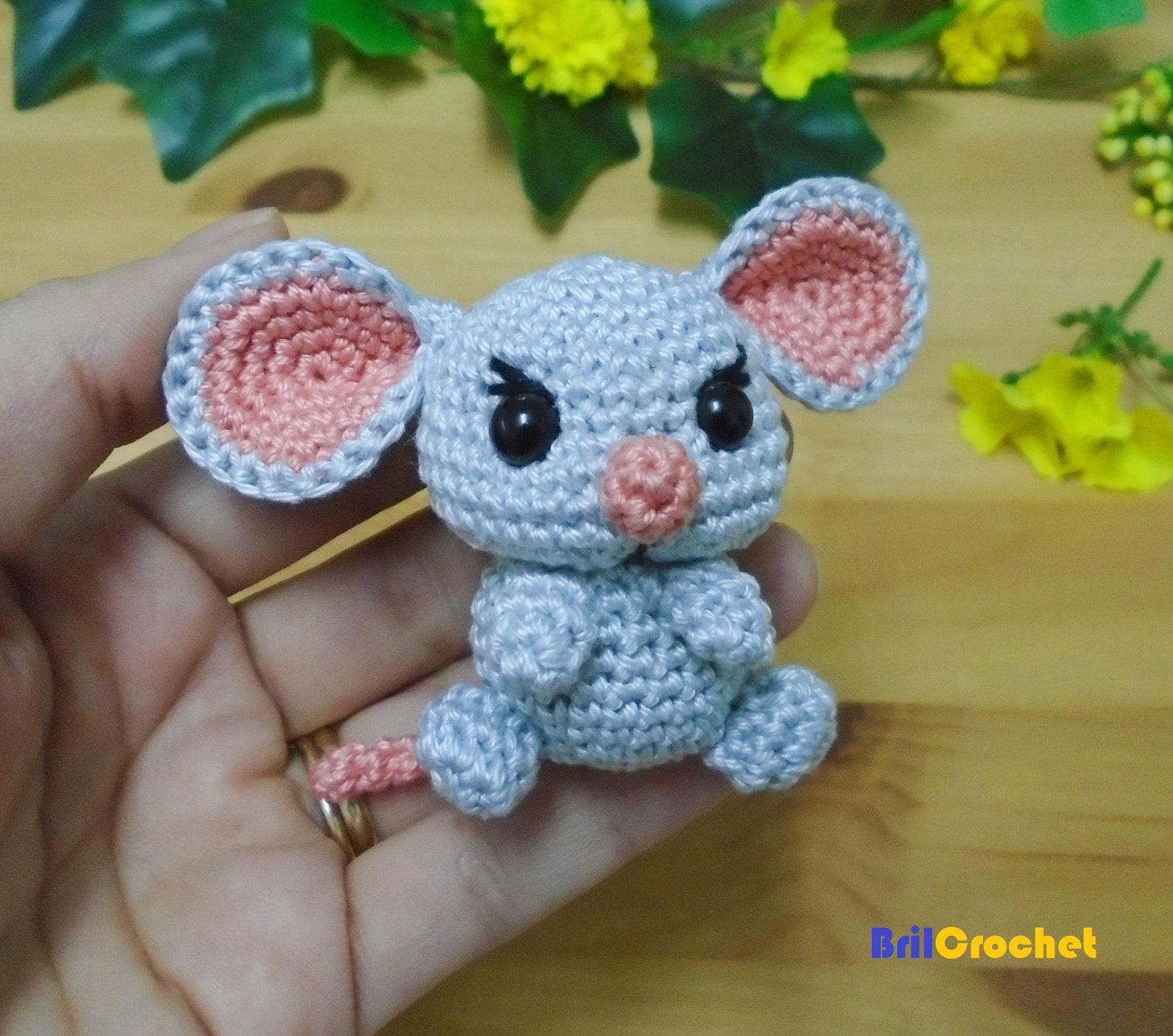 PATTERN: Mouse Amigurumi, Small Mouse Amigurumi, Crocheted Mouse ...