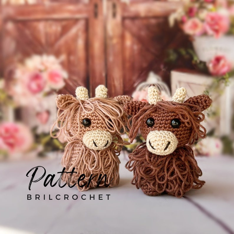 PATTERN Highland Cow Crochet Pattern Scottish Highland Cow Small Cow ...