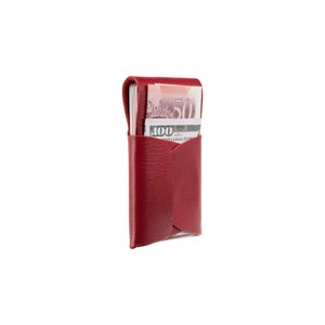 Origami Micro Red Wallet by VISCONTI - Handmade Leather Card Wallet ...