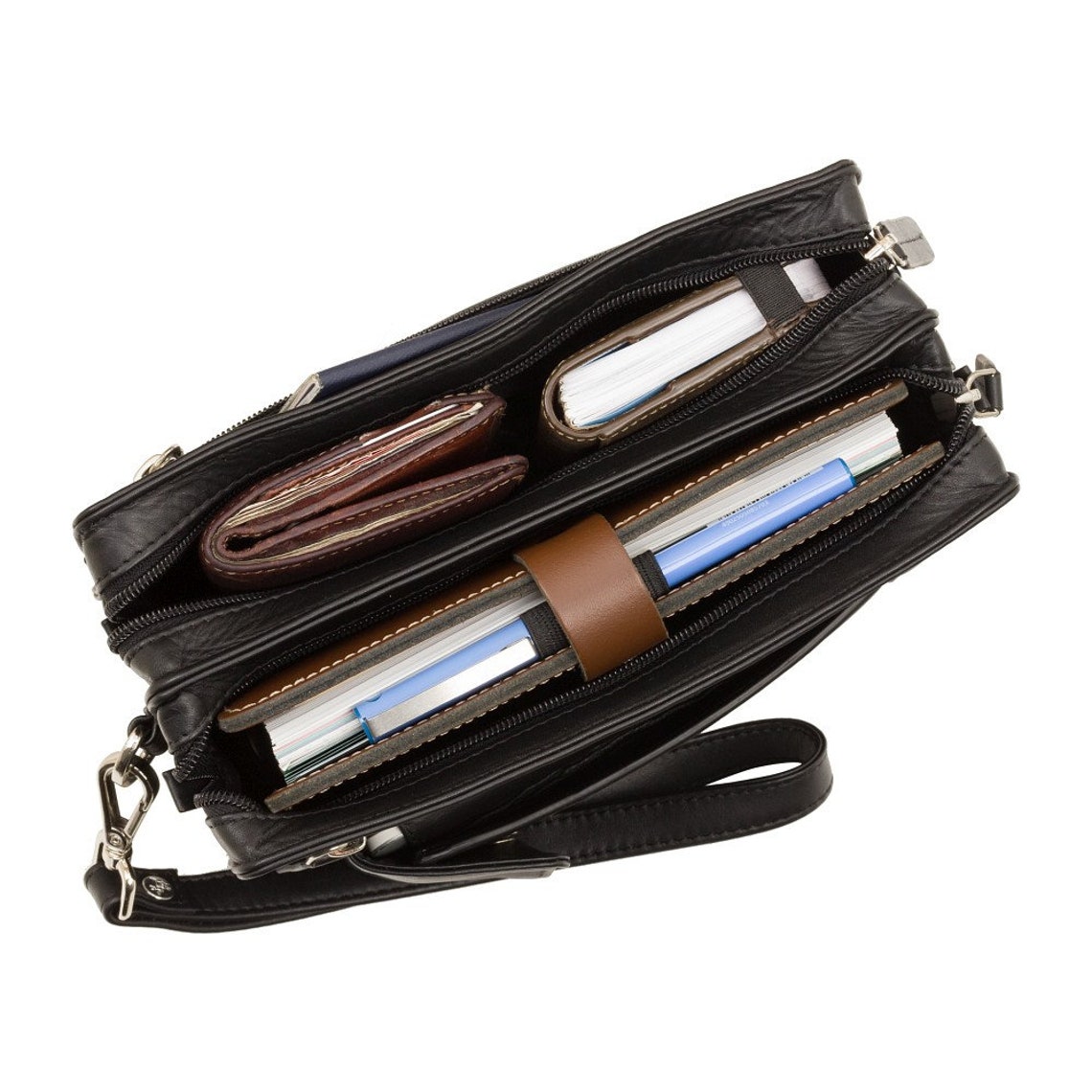 Mens Wrist Bag Premium Leather Bag Wrist Bag Mens Etsy