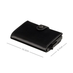 Pop Out Ejector Card Wallet by VISCONTI - RFID Slim Leather Front ...